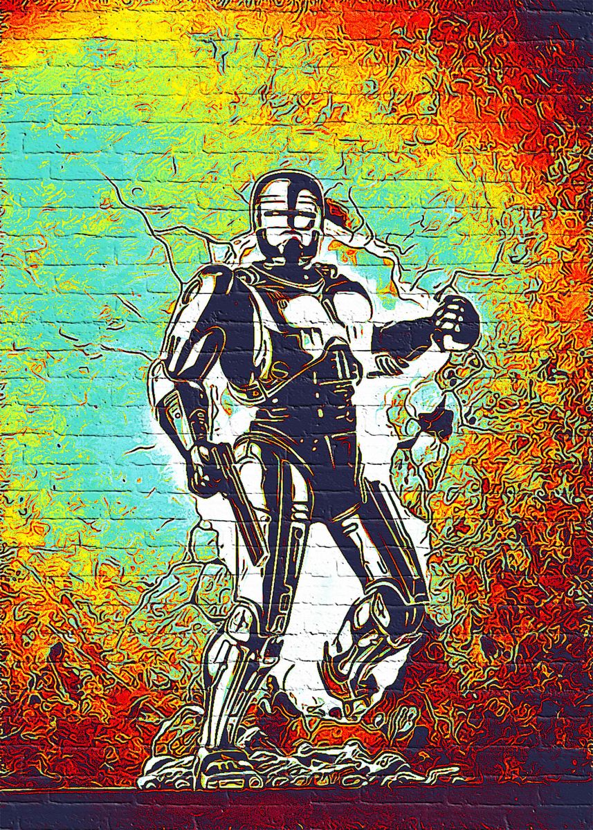 'Robocop 2' Poster, picture, metal print, paint by Zain Brookes | Displate
