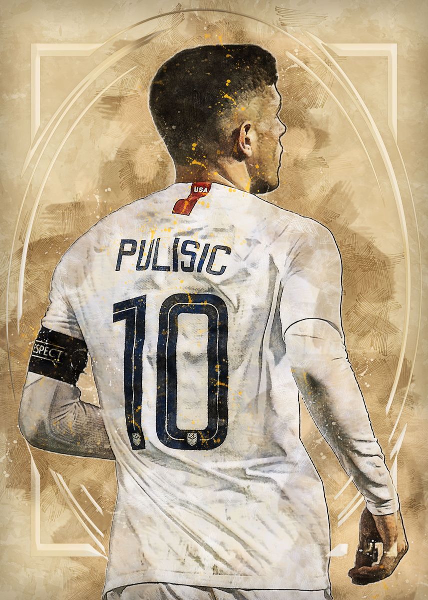 'Christian Pulisic' Poster, picture, metal print, paint by Buster ...