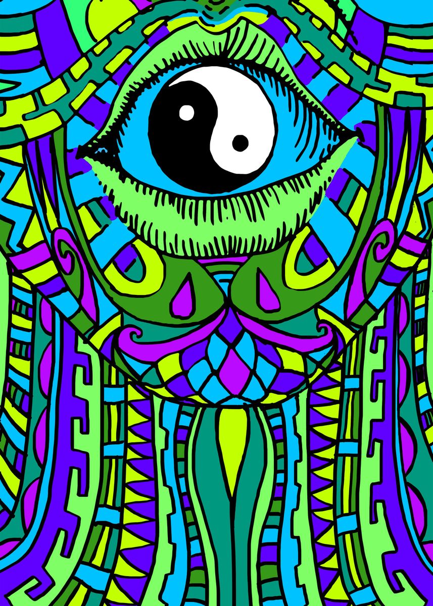 'SheVa' Poster, picture, metal print, paint by Bem Calavera | Displate