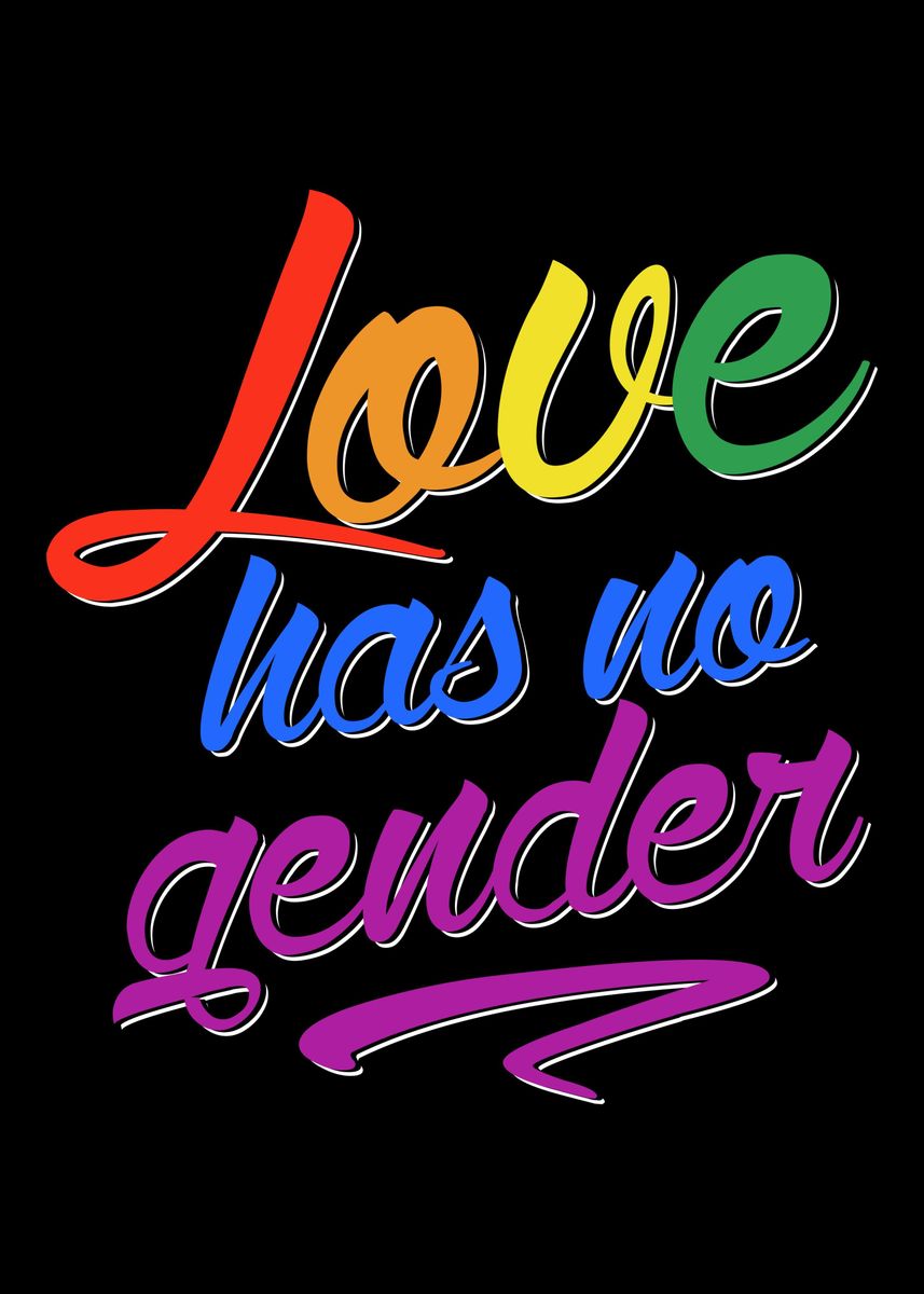 'LGBT Love Gender' Poster, picture, metal print, paint by Cooldruck ...