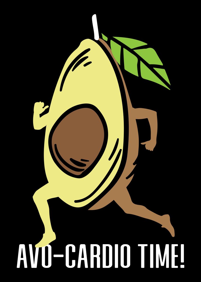 'AvoCardio' Poster, picture, metal print, paint by AaronBaron | Displate