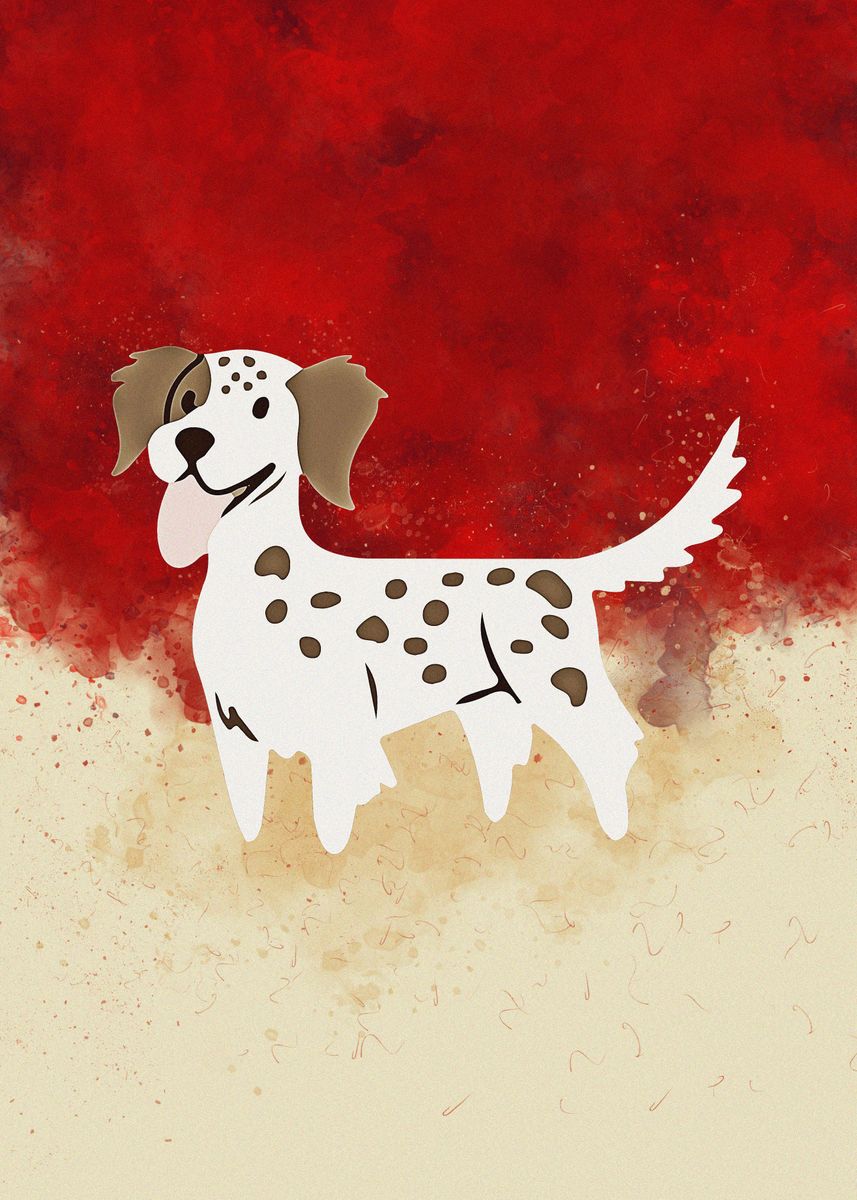 'English Setter' Poster, picture, metal print, paint by patelwiley ...