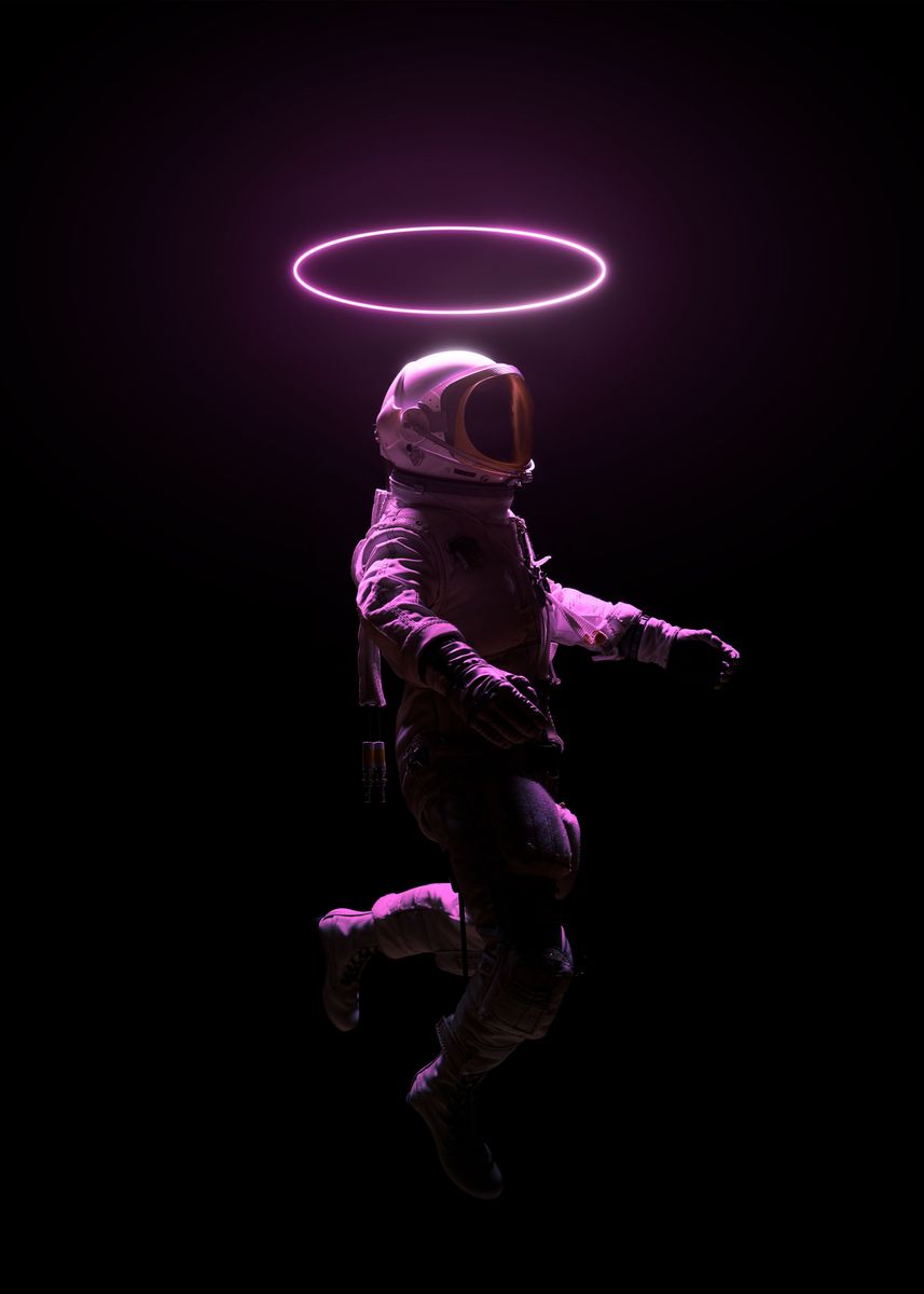 'Space Angel' Poster, picture, metal print, paint by 9oh9x | Displate