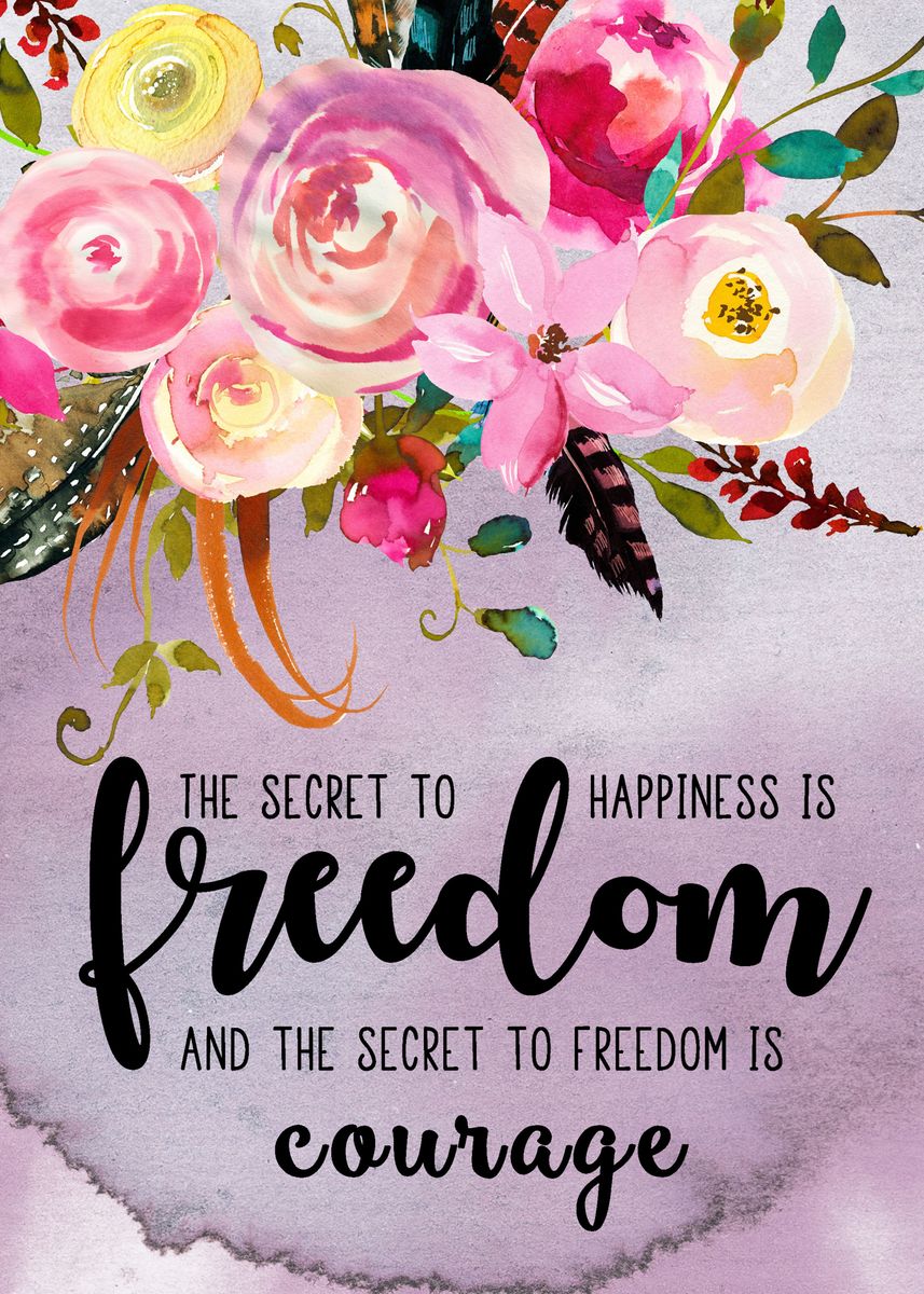 'Happiness and Freedom' Poster, picture, metal print, paint by Juliana ...