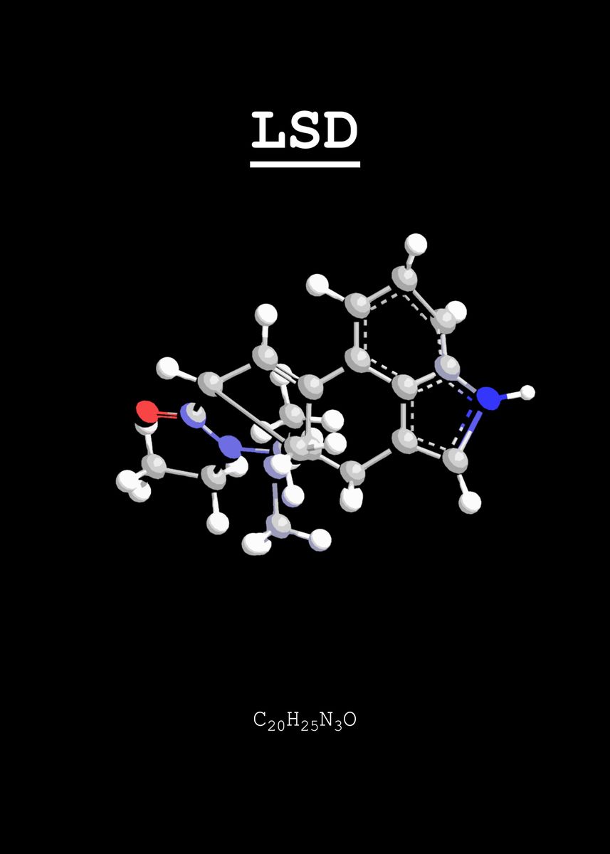 'LSD' Poster, picture, metal print, paint by ChemECool | Displate