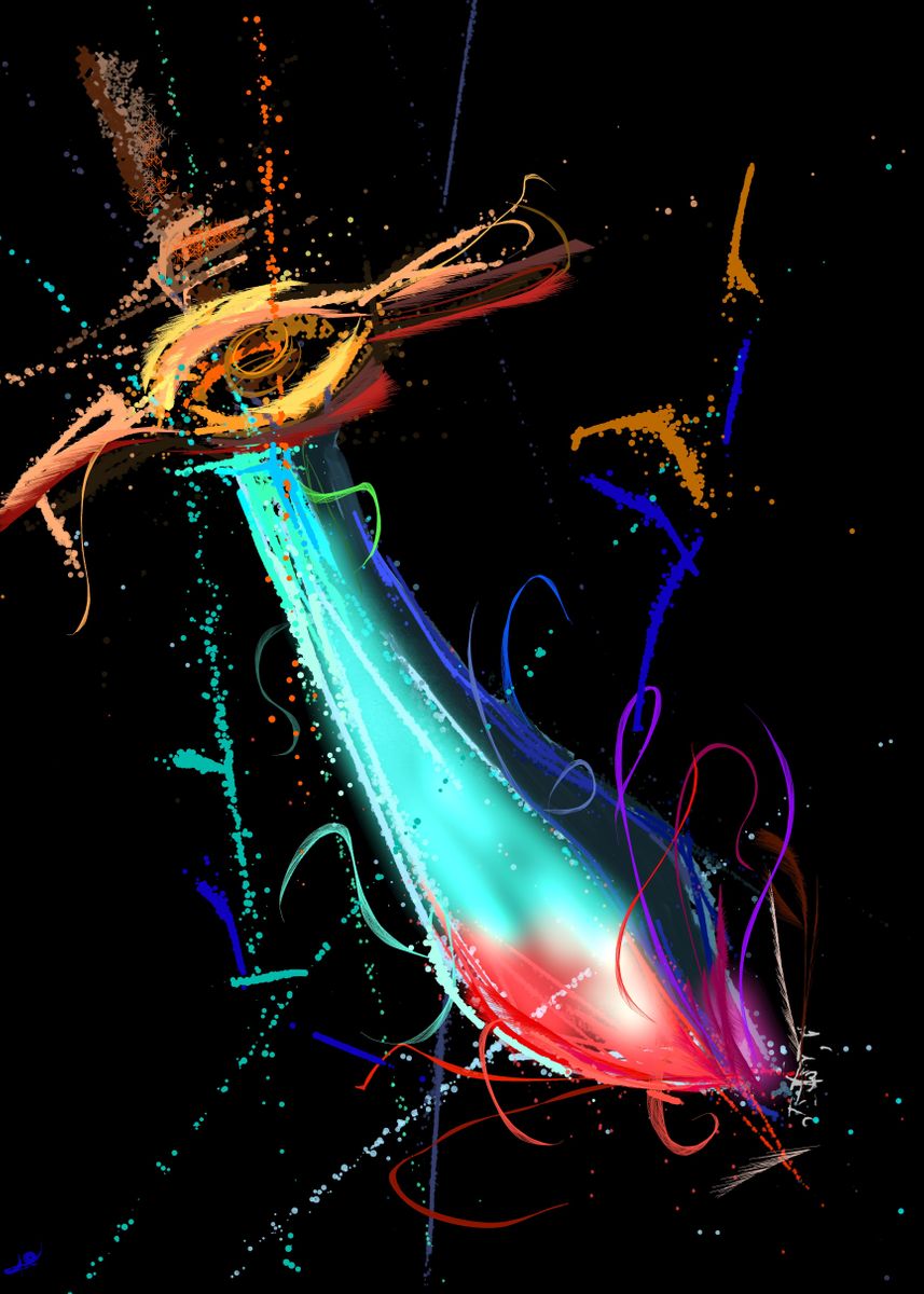 'sword of colors' Poster, picture, metal print, paint by Jadart | Displate