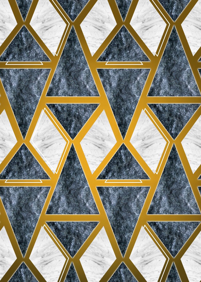 'Geometric stone pattern 2' Poster, picture, metal print, paint by ...