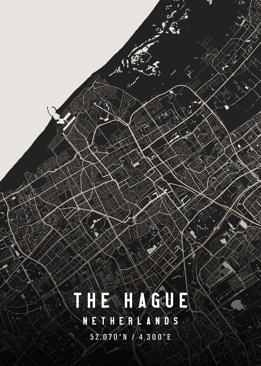 'The Hague Netherlands' Poster, picture, metal print, paint by Five ...