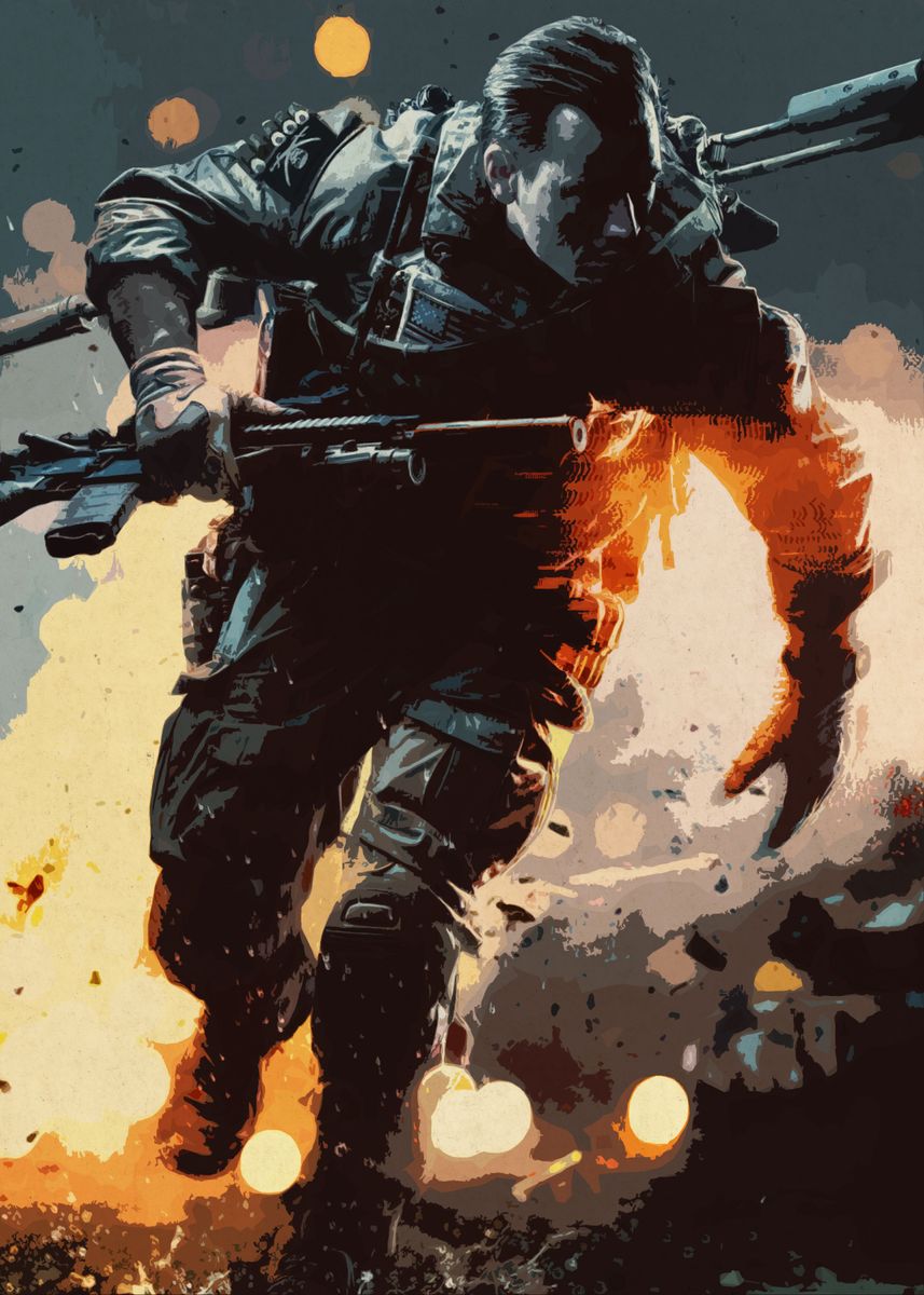 'Battlefield' Poster, picture, metal print, paint by dunand | Displate