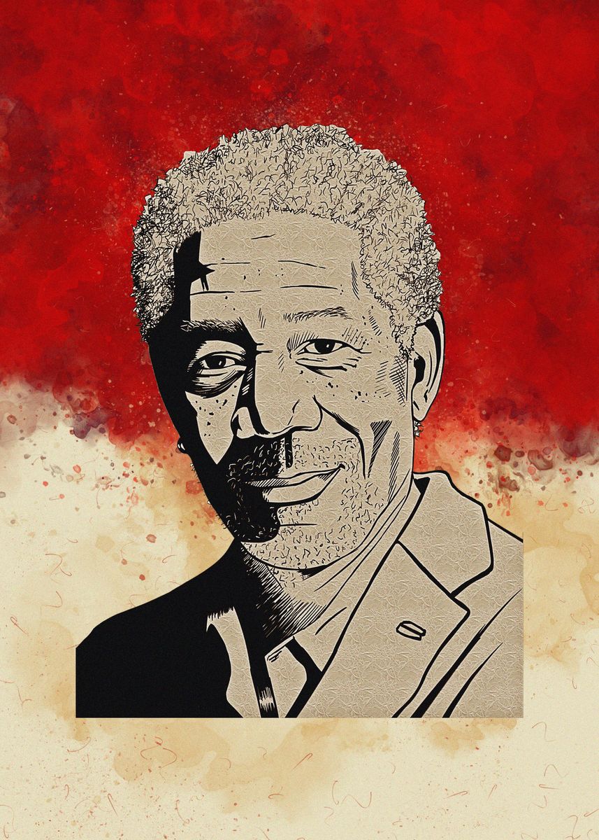 'Morgan Freeman' Poster by copeland | Displate