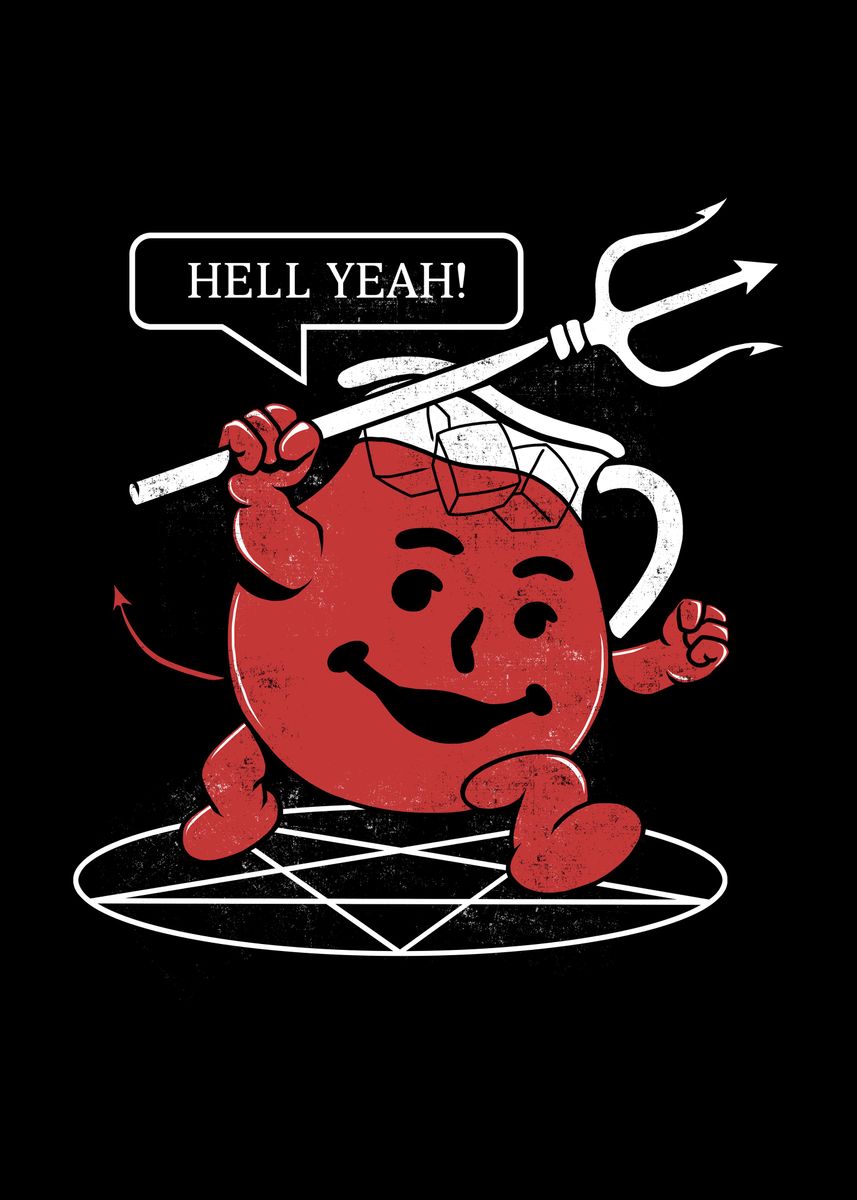 'Hell Yeah' Poster, picture, metal print, paint by Ilustrata | Displate