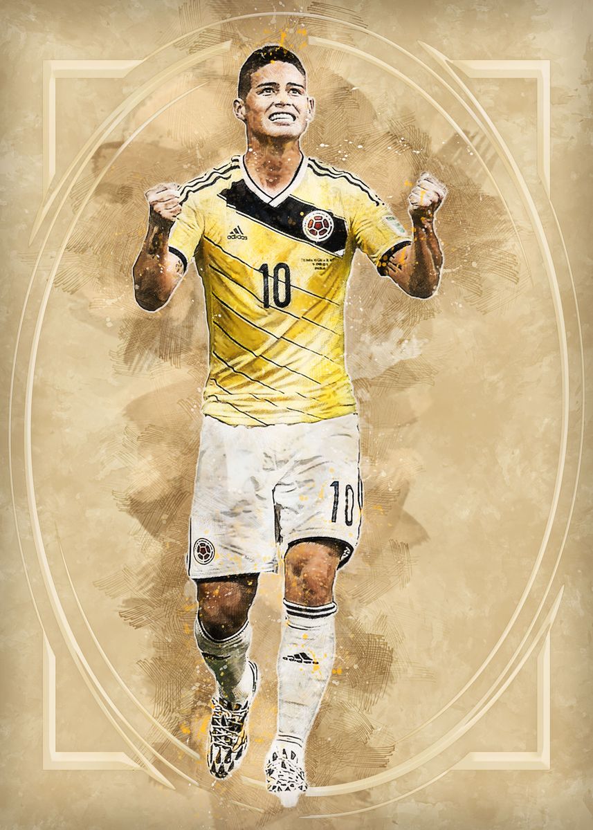 'James Rodriguez' Poster, picture, metal print, paint by Buster Rameau ...