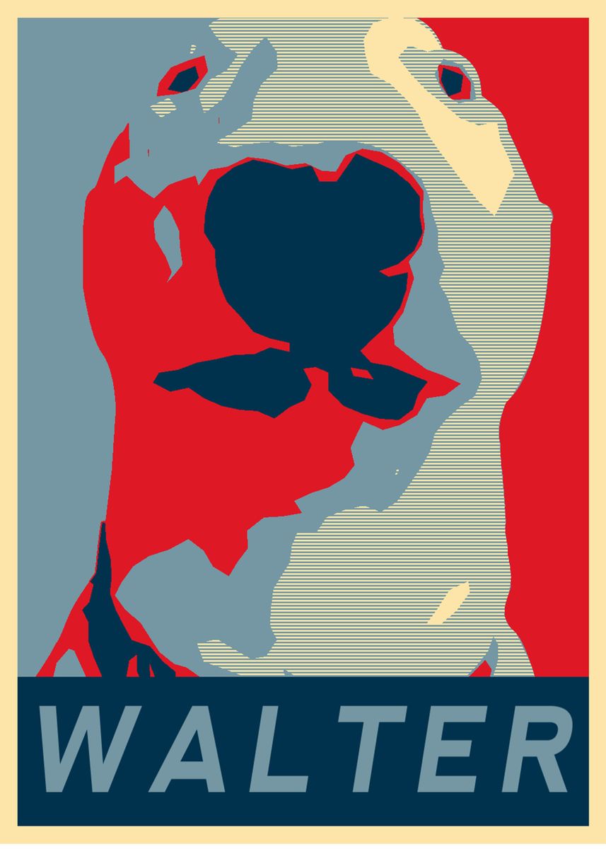 'Walter the dog' Poster, picture, metal print, paint by Frenchy | Displate