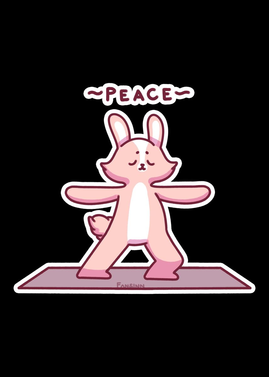 'Hare Meditation Yoga Bunny' Poster by fansinn | Displate