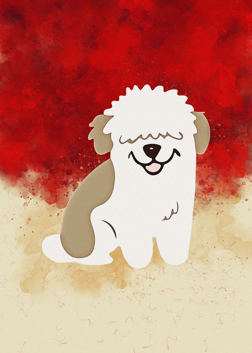 'English Sheepdog' Poster by patelwiley | Displate