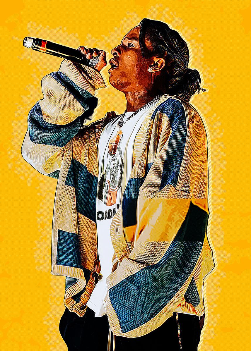 'ASAP Rocky' Poster, picture, metal print, paint by Josiah Mcdowell ...