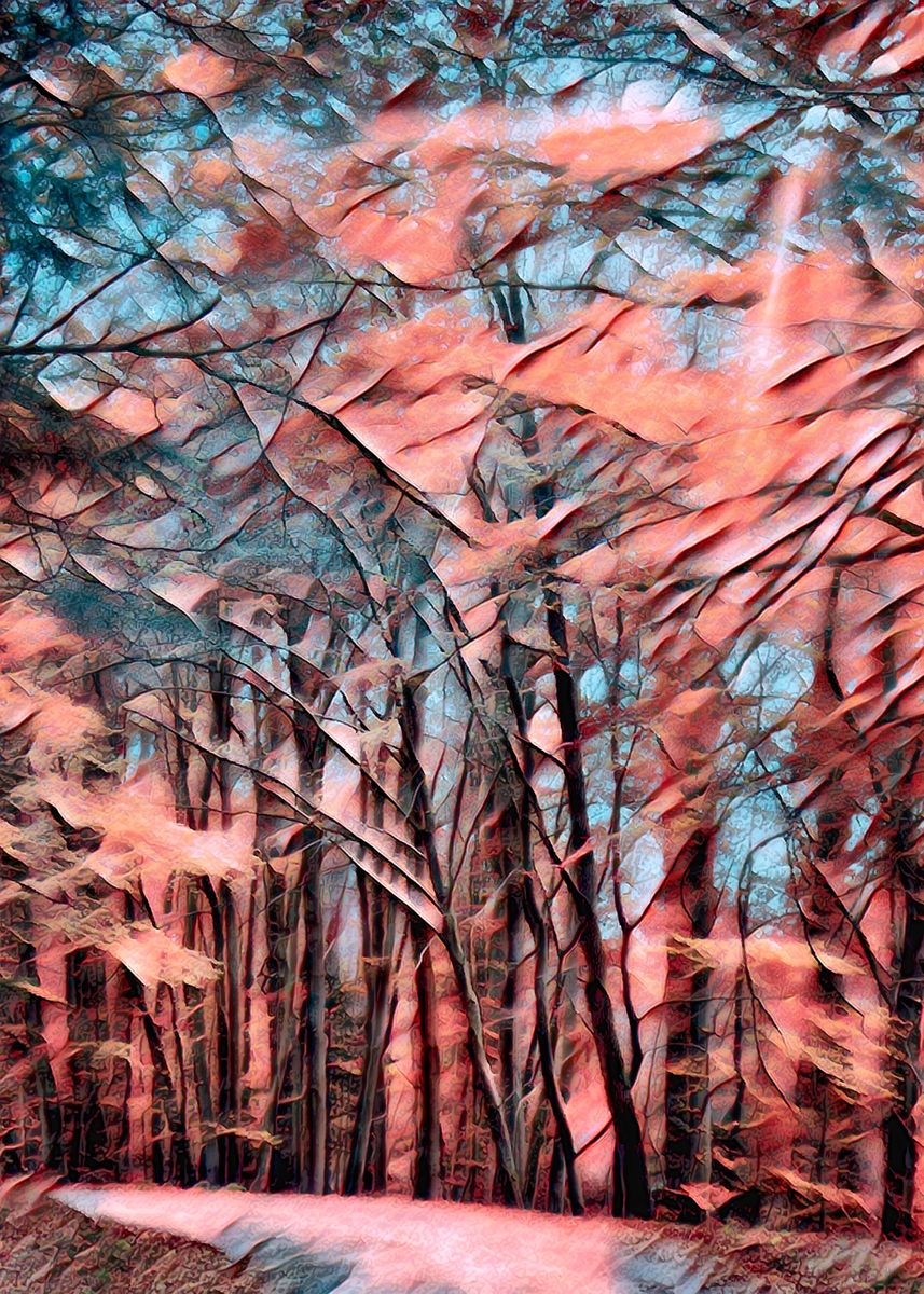 'Abstract Forest' Poster, picture, metal print, paint by FreeYourMind ...