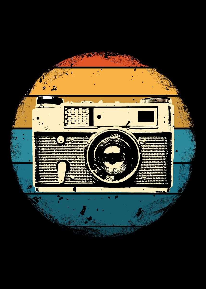 'Vintage Retro Camera' Poster, picture, metal print, paint by Cooldruck ...