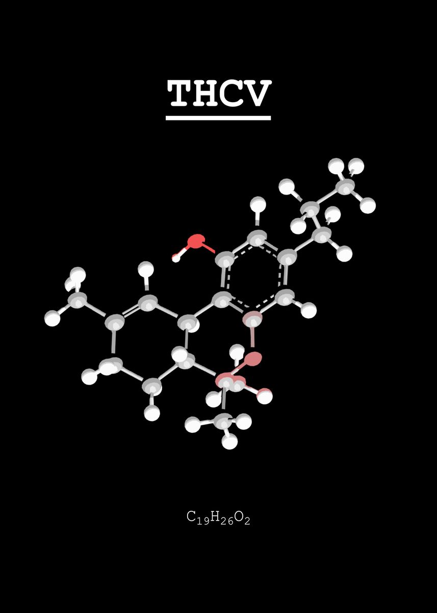 'THCV' Poster by ChemECool | Displate