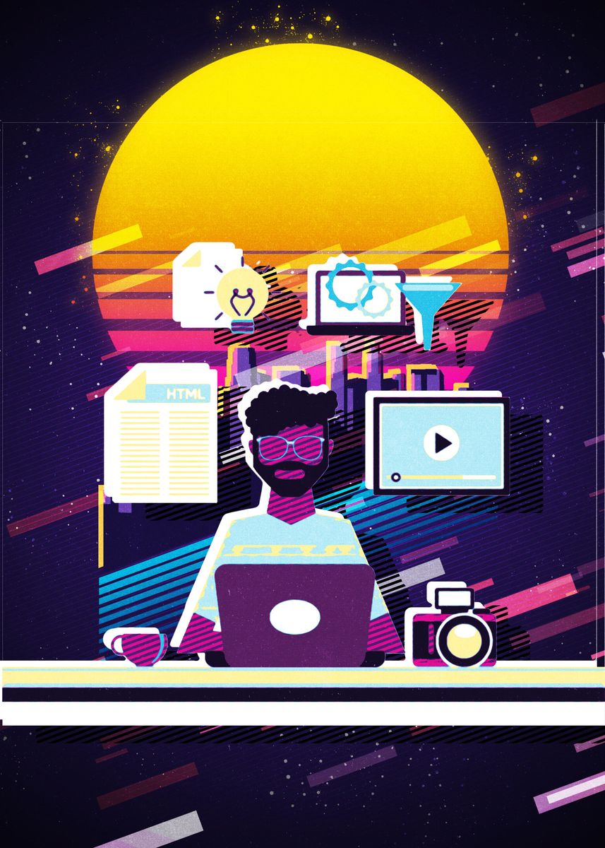 'Software engineer' Poster, picture, metal print, paint by gillpa ...