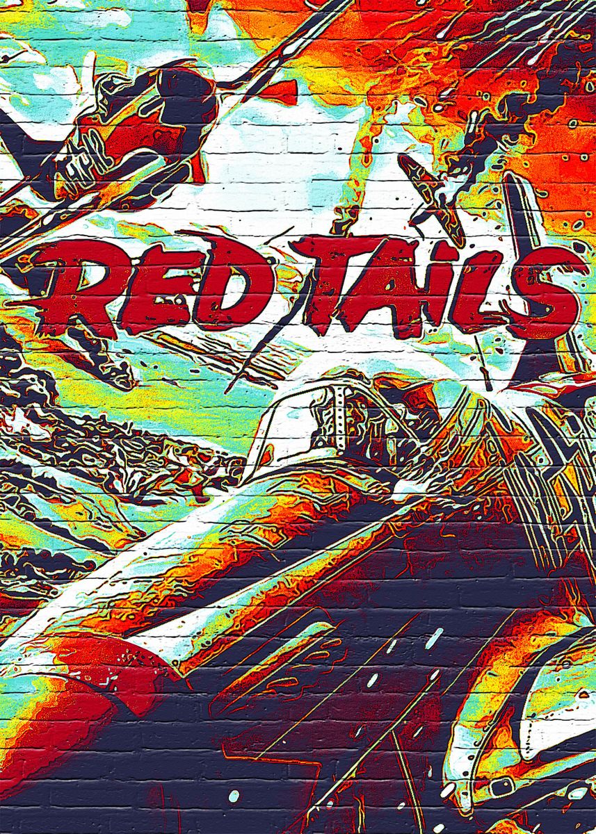 'Red Tails' Poster, picture, metal print, paint by Elisa Woodard | Displate