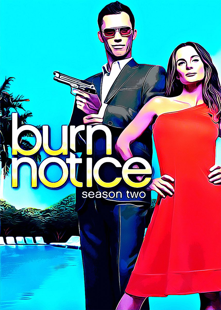 'Burn Notice 1' Poster, picture, metal print, paint by Kaye Luca | Displate