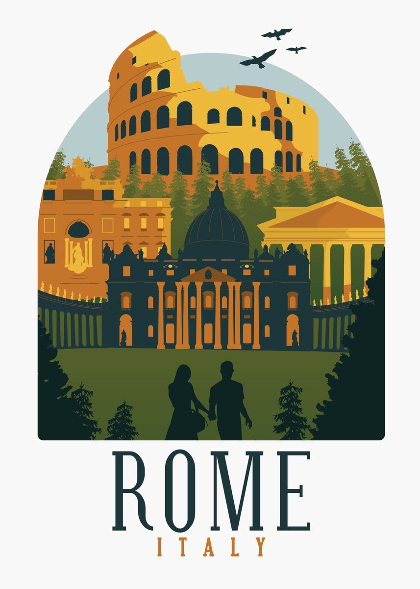 'Rome Italy Colosseum' Poster, picture, metal print, paint by Tim Hinz ...