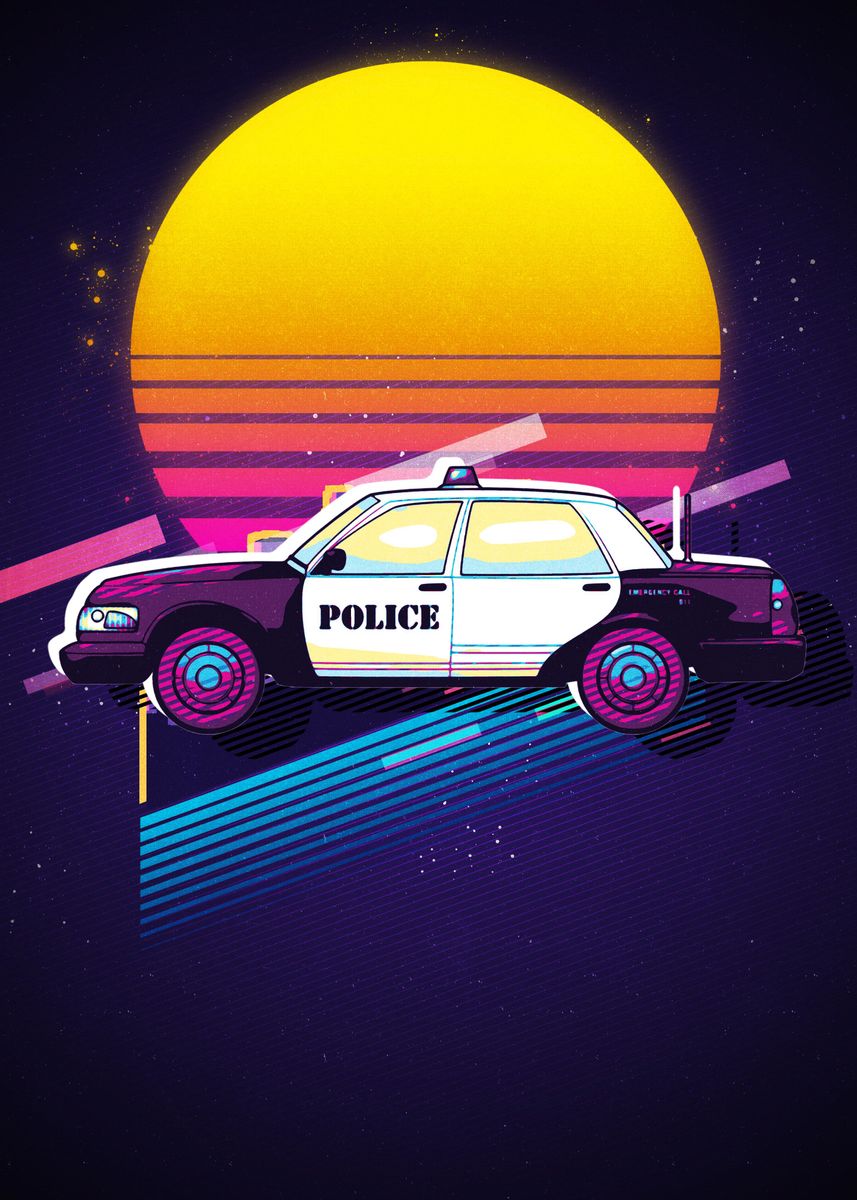 'police' Poster, picture, metal print, paint by Moranroy | Displate