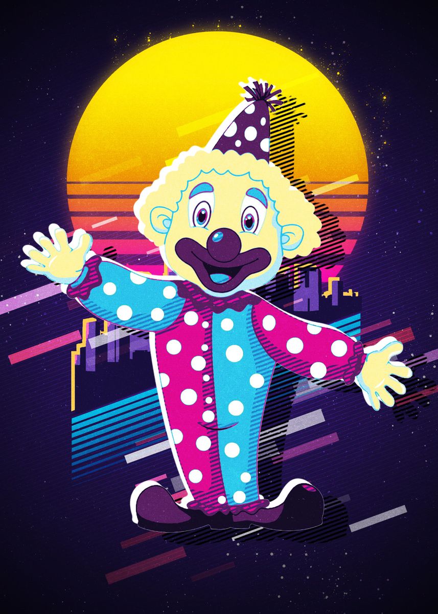 'Clown' Poster, picture, metal print, paint by boothcal | Displate