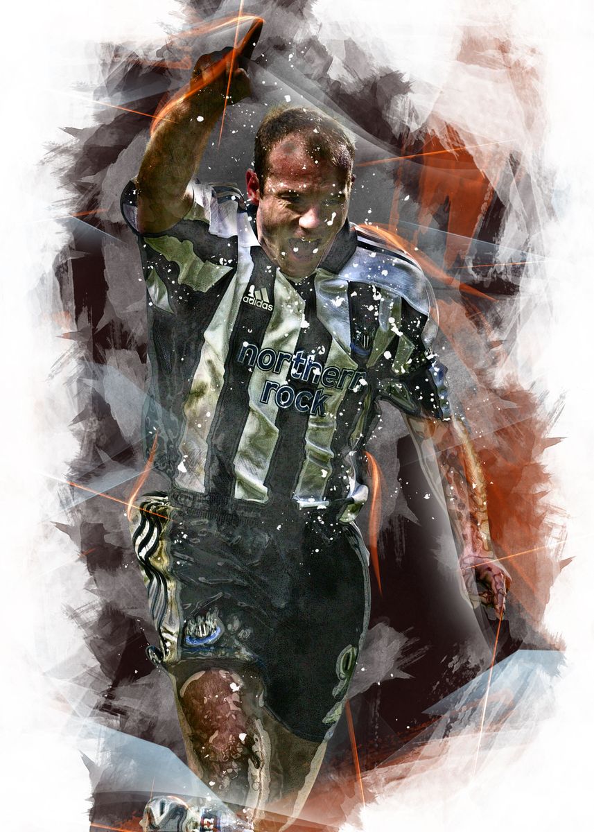 'Alan Shearer' Poster, picture, metal print, paint by Franklin Ruben ...