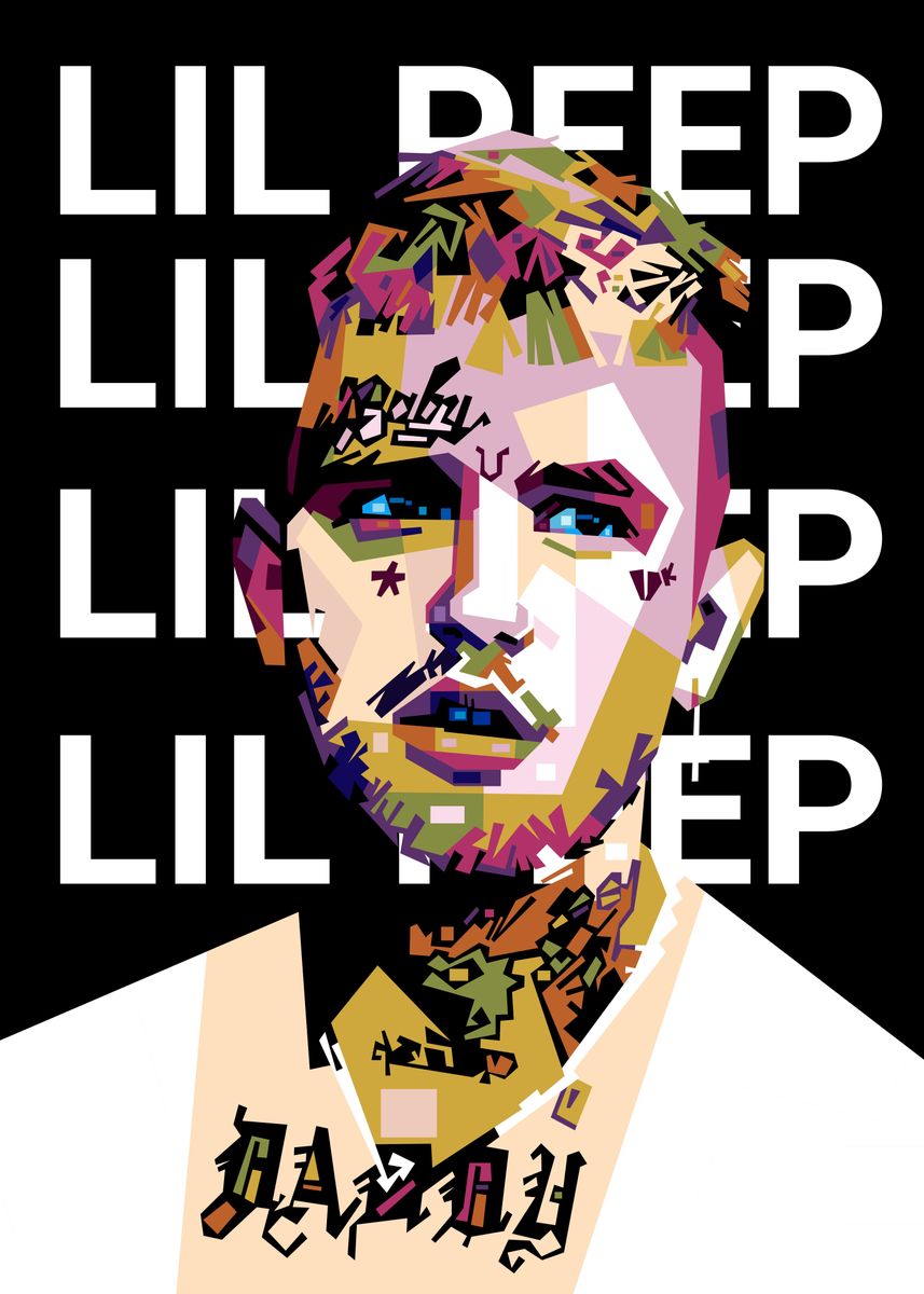 'Lil Peep Pop Art' Poster, picture, metal print, paint by baturaja ...