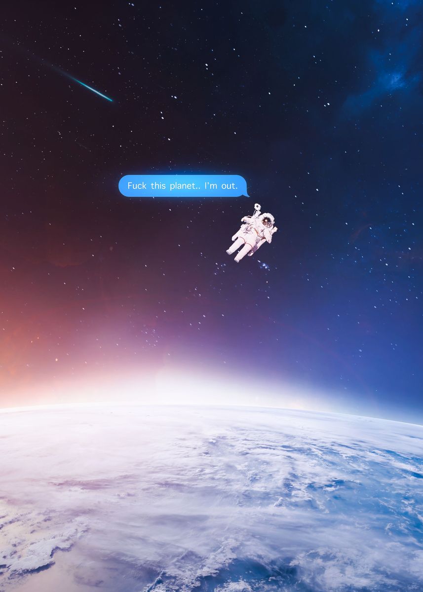 'IM OUT' Poster, picture, metal print, paint by MarcoZagara | Displate