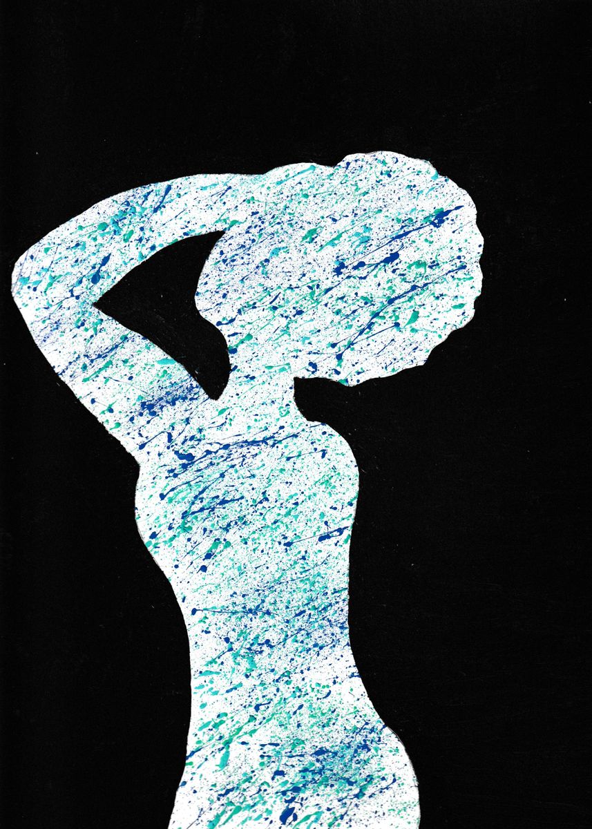 'the blue lady' Poster, picture, metal print, paint by Mariah Burnett ...