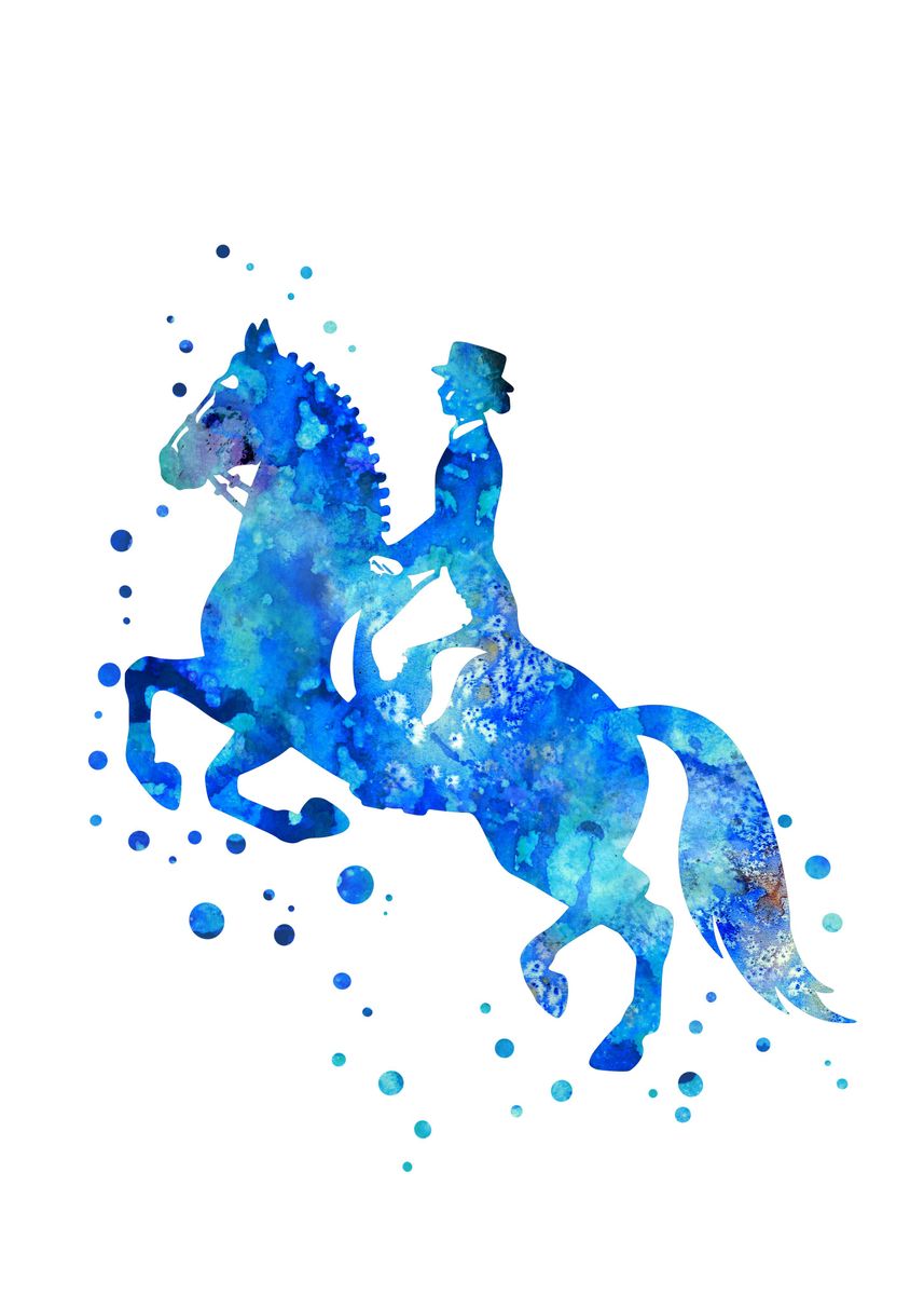 'Horse riding ' Poster, picture, metal print, paint by RosaliasArt ...