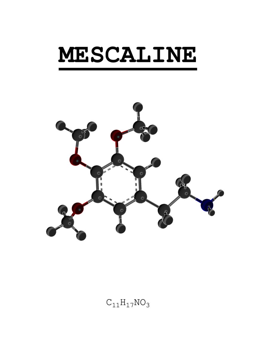 'Mescaline' Poster, picture, metal print, paint by ChemECool | Displate