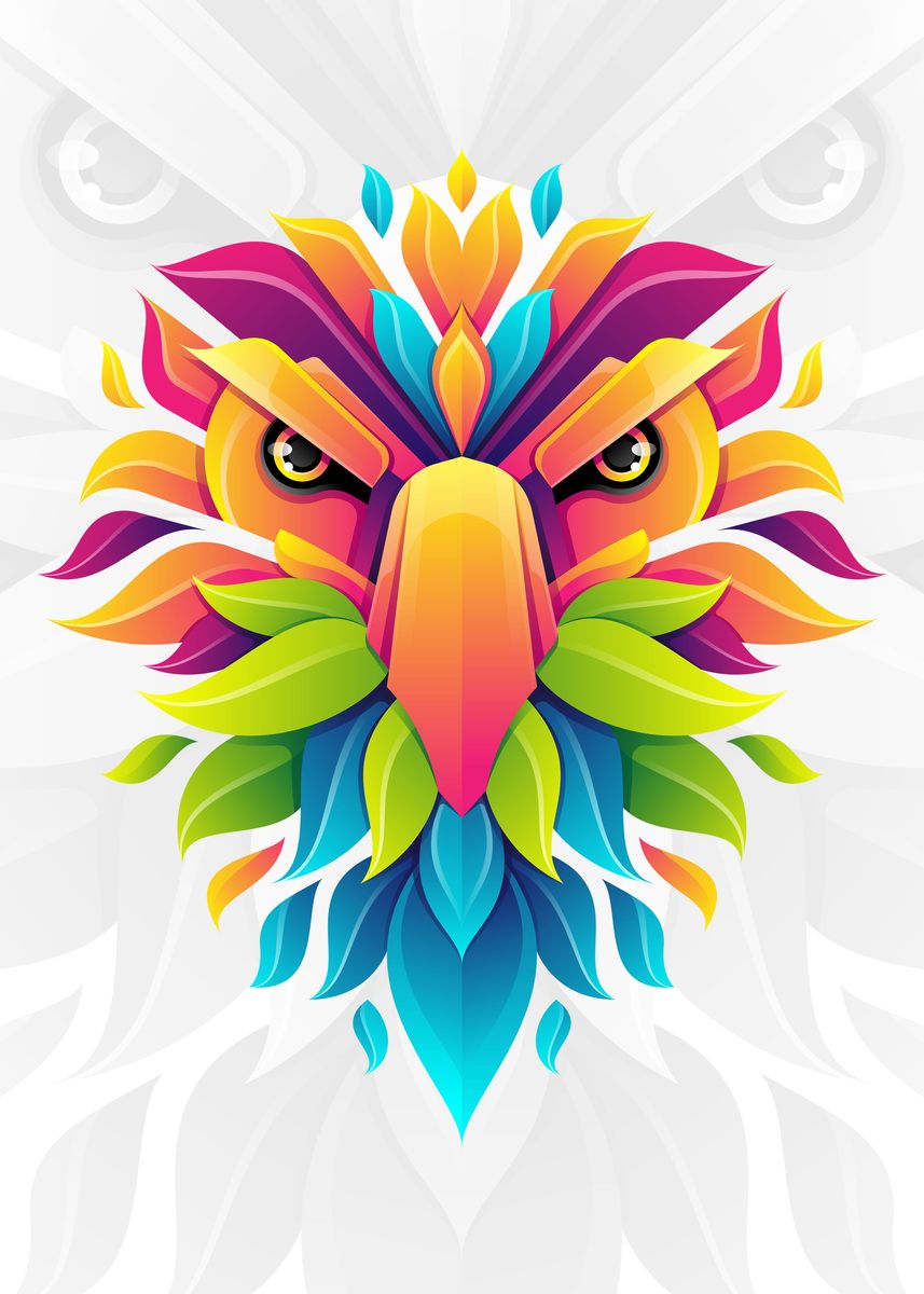 'Colorful Eagle' Poster by Turie Art | Displate