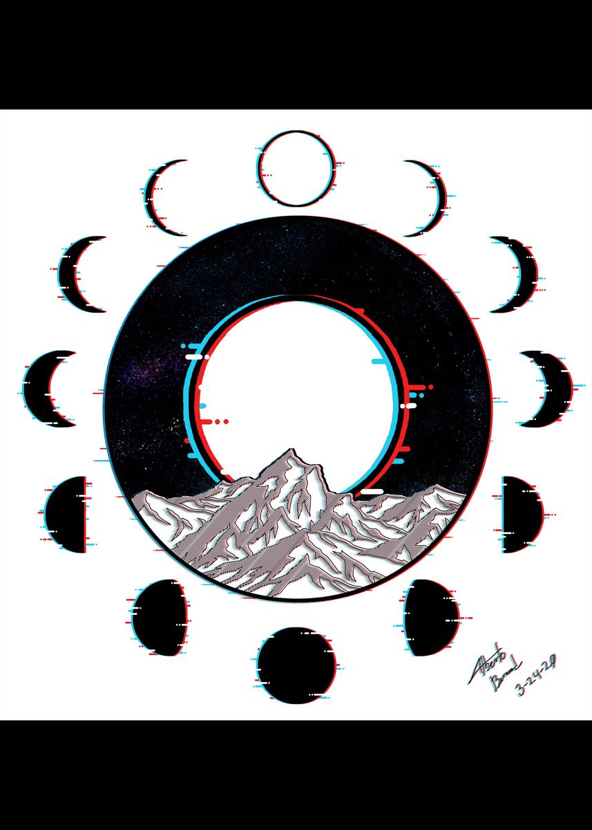 'Null Moon' Poster by alberto bernard | Displate