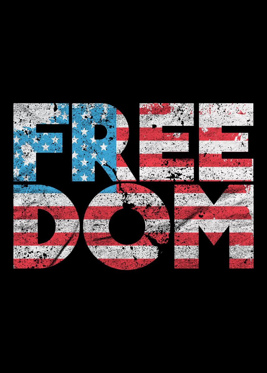 'USA Freedom Flag' Poster by Cooldruck | Displate