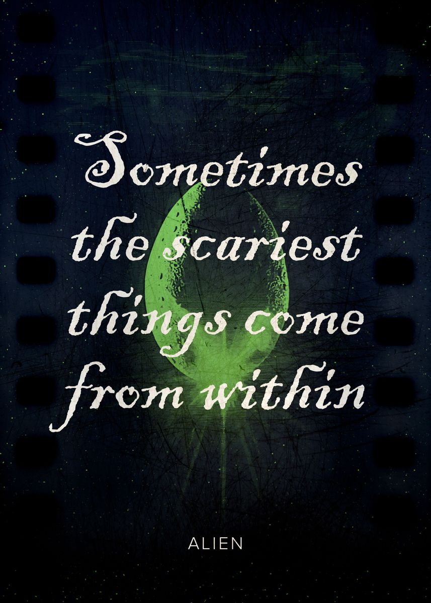 'Alien 1979' Poster, picture, metal print, paint by Quoteey | Displate