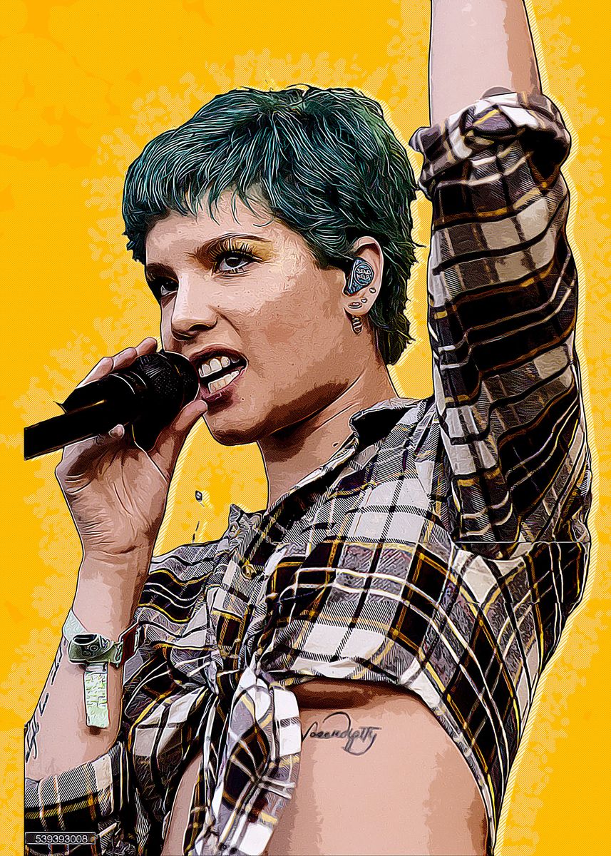 'Halsey' Poster, picture, metal print, paint by Josiah Mcdowell | Displate