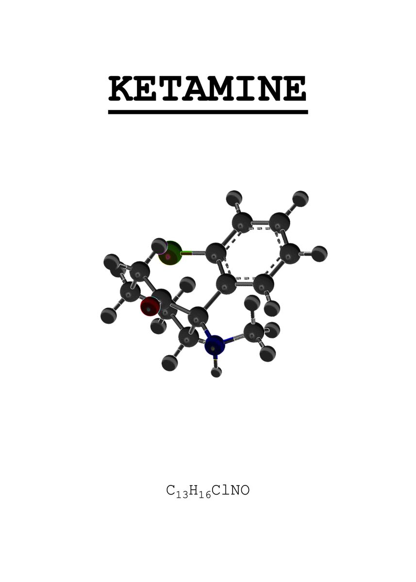 'Ketamine' Poster, picture, metal print, paint by ChemECool | Displate