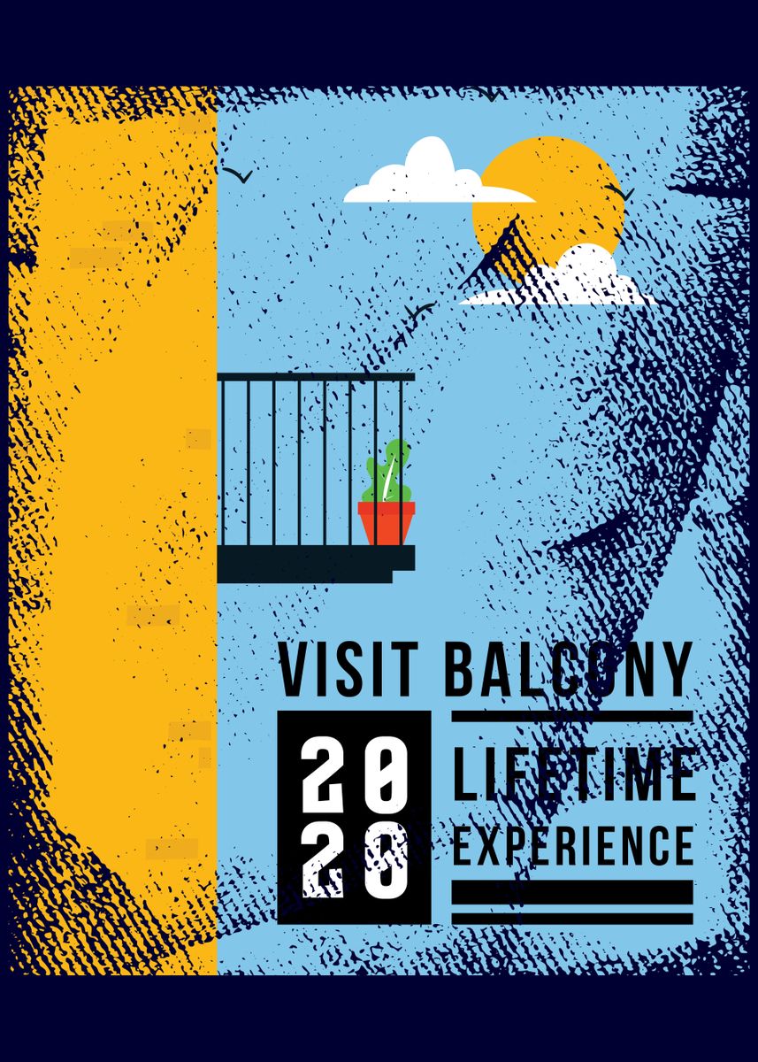'Balcony' Poster, picture, metal print, paint by ShirTom | Displate