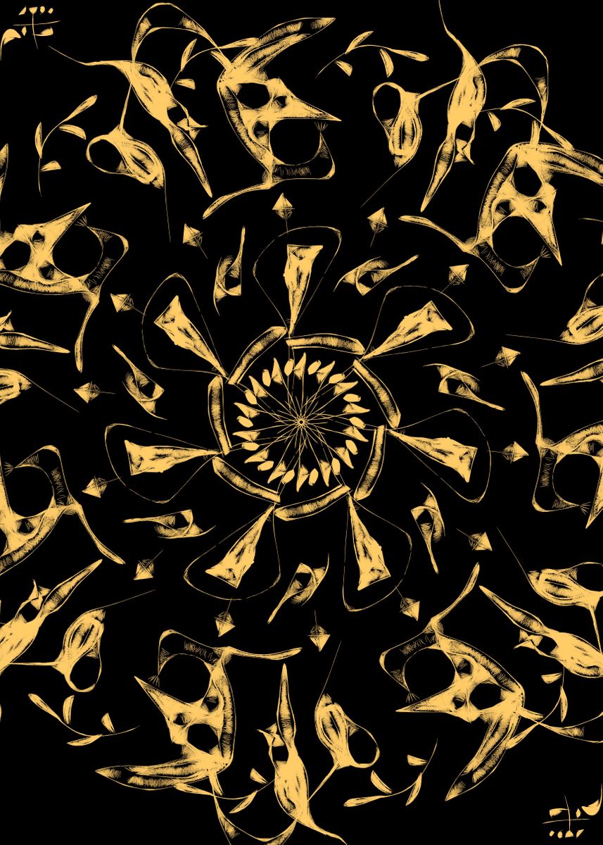 'Gold Dust' Poster, picture, metal print, paint by Jadart | Displate