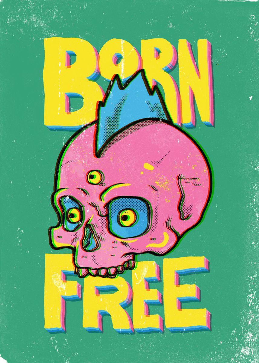 'Born Free' Poster, picture, metal print, paint by RJ Artworks | Displate