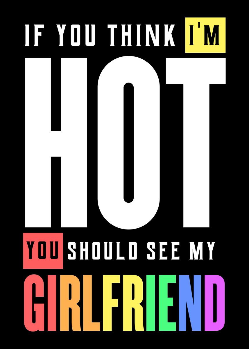 'girlfriend' Poster, picture, metal print, paint by Hexor | Displate