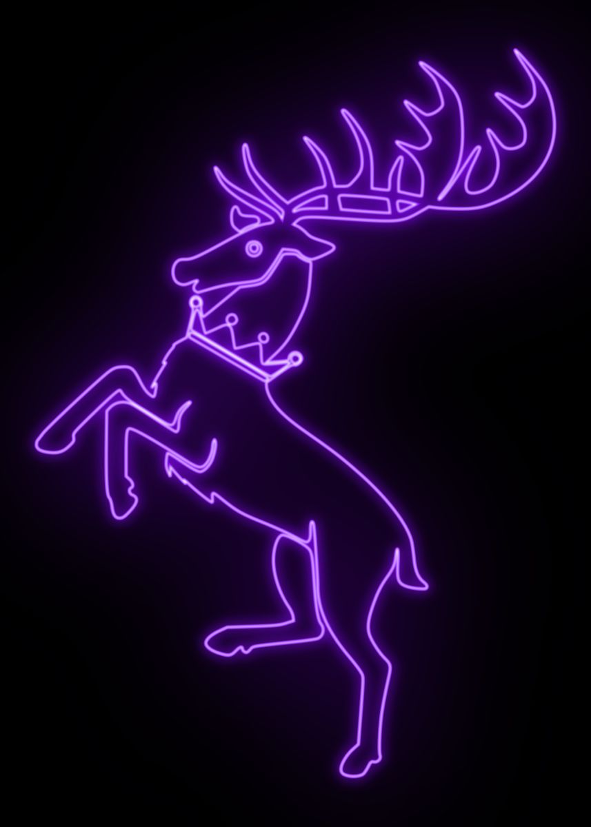 'Elk House Neon Sign' Poster, picture, metal print, paint by Josh B ...