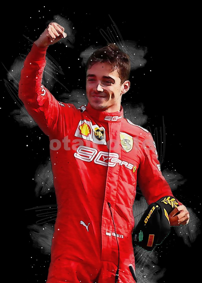 'Charles Leclerc' Poster by PADA GROUP | Displate