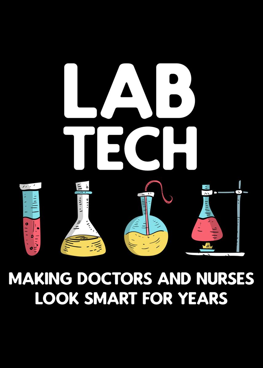'Lab Tech Laboratory' Poster, picture, metal print, paint by Timo ...
