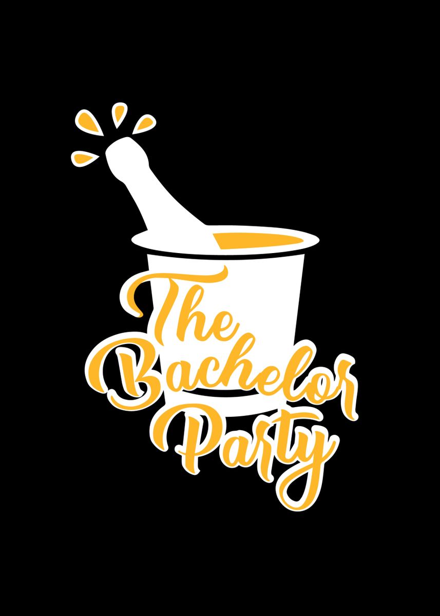 'bachelor party groom' Poster, picture, metal print, paint by ...