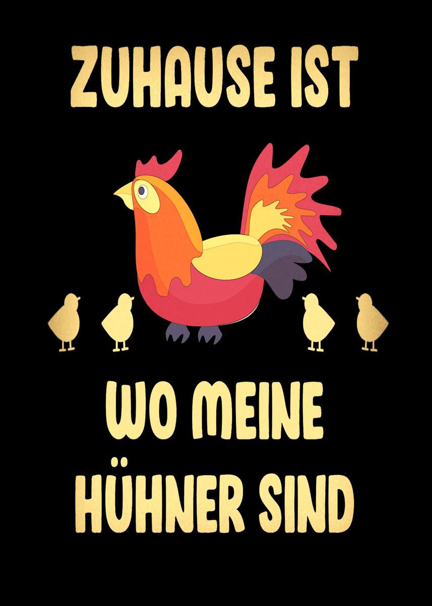 'Funny chicken slogan' Poster by sytacdesign | Displate